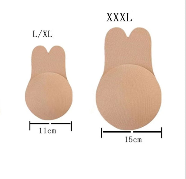 Reusable Lift Up Invisible Tape Bra【1 Pair Black + 1 Pair Cream ...